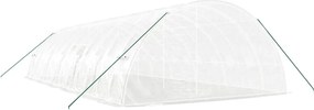 Skleník s ocelovým rámem bílý 72 m² 12 x 6 x 2,85 m 3188120