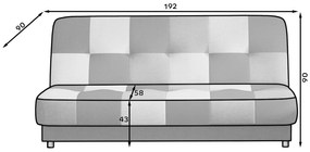Eltap Rozkládací pohovka Cayo Materiál a barva potahu: Soro 100, Soro 93 - černá