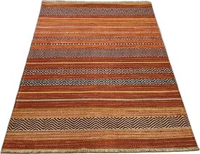 HU Vícebarevný moderní koberec Banco 1049 – oranžový Rozměr: 60x110 cm