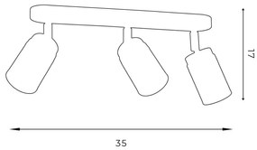Bodové svítidlo RENO 3xGU10/8W/230V černá/chrom