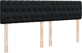 Box spring postel s matrací černá 200x200 cm samet 3287838