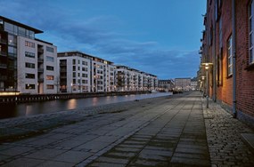 Zahradní lampa Albertslund 4000K ovládání osvětlení Nightdim tmavě šedá