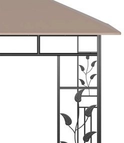 vidaXL Marketos Altán s moskytiérou 3 x 3 x 2,73 m taupe 180 g/m²