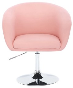 LuxuryForm Židle VENICE na stříbrném talíři - růžová