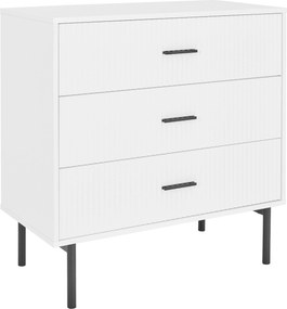 XXXLutz KOMODA, černá, bílá, 80/80/40 cm MID.YOU - Komody na nožičkách - 002798027103