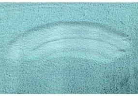 koberec BUNNY aqua modrý, imitace králíčí kožešiny velikost 200x290 cm | krásné koberce cz