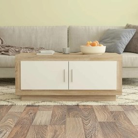 vidaXL Konferenční stolek 102 x 50 x 45 cm kompozitní dřevo [817232] Barva: bílá a dub sonoma