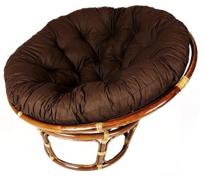 Ratanový PAPASAN - tmavý med - průměr 110 cm