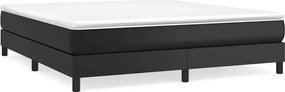 Rám postele s boxspringem černá 160 x 200 cm umělá kůže 3120706