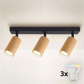 Brilagi - LED RGBW Stmív. bodové svít. SELE MODERN 3xGU10/6W/230V Wi-Fi zlatá