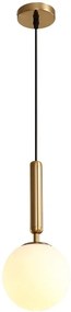 DANLUX Zlaté závěsné svítidlo Sagre, výška 35cm