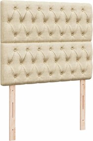Box spring postel s matrací krémová 120x200 cm textil 3292767