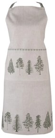Bavlněná kuchyňská zástěra se vzorem jehličnatých stromů Natural Pine Trees – 70x85 cm