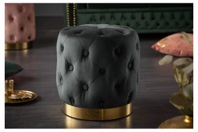 Massive home | Taburet MODERN BAROCK 38 CM černý samet