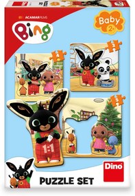 DINO Baby puzzle 12 dílků Bing a kamarádi 18x18cm skládačka 3v1 velké dílky dn325142