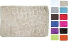 MSV PEBBLES koupelnová předložka 40 x 60 cm béžová / polyester, PU pěn