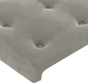 Čelo postele světle šedé 180x5x118/128 cm sametové 3116826