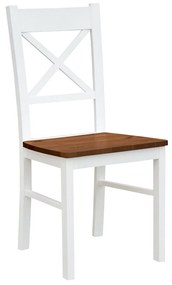 Židle 22, buk, barva bílá - ořech, kolekce Belluno Elegante