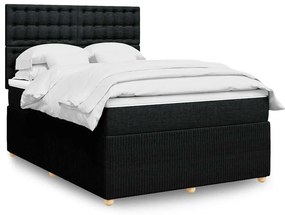 Box spring postel s matrací černá 140 x 190 cm textil 3294367