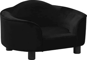 Pohovka pro psy černá 67 x 47 x 36 cm plyš 171086