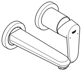 GROHE 19573002 - Umyvadlová dvouotvor. bat. EURODISC COSMOPOLITAN 11x17 cm chrom