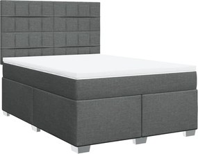 Box spring postel s matrací tmavě šedý 140 x 190 cm textil 3290484