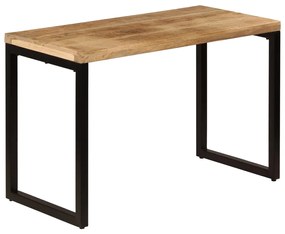 vidaXL Jídelní stůl 115 x 55 x 76 cm masivní mangovník a ocel