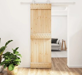 vidaXL Posuvné dveře s kováním 70 x 210 cm masivní borové dřevo [3203086]