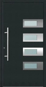 Solid Elements Vchodové dveře Smart, 90 L, 1000 × 2100 mm, AluClip hliník-plast, levé, antracit, prosklené
