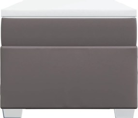 Box spring postel s matrací šedá 90x190 cm umělá kůže 3285191