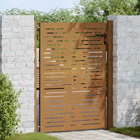 Zahradní branka 100 x 150 cm z cortenové oceli, čtvercový design 153253