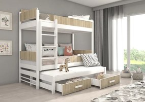 Patrová třílůžková postel QUEEN 200x90