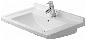 Duravit Starck 3 - Umyvadlo 70x49 cm, s přepadem, s otvorem pro baterii, WonderGliss, bílá 03047000001