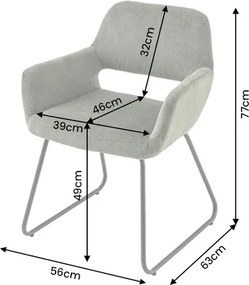 Designová jídelní židle Derrick zelený manšestr
