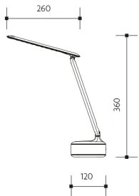Stolní lampička LED Panlux ROBIN MUSIC černá s bluetooth reproduktorem PN15300019