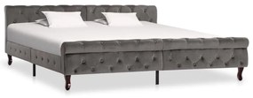 Petromila Rám postele šedý samet 200 x 200 cm