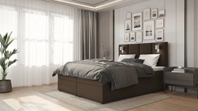 SFAB Kontinentální čalouněná postel PARMA (180x200 cm) Barva látky: Hnědá (Inari24)