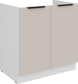 COMO | dolní skříňka 80 ZL 2F dřezová | 80 cm | bílá/kašmír