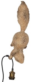 Hnědá nástěnná lampa ve tvaru veverky Squirrel - 12*15*48 cm E27/max 1*40W