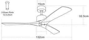 Zambelis 19143 - Stropní ventilátor + dálkové ovládání
