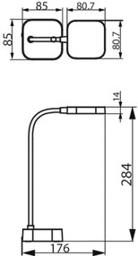 Philips - LED Stmívatelná dotyková stolní lampa ROCK LED/5W/5V 1800 mAh