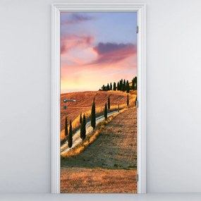 Fototapeta na dveře - Dům na kopci (95x205cm)