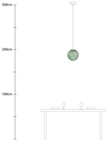 creative cables Závěsná lampa se stínidlem koule z PE vlákna, polyester Barva: Petrolejová, Průměr: L - Ø 42 Cm