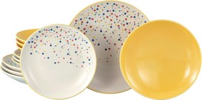 XXXLutz JÍDELNÍ SOUPRAVA Joy Gelb-bunt 12dílné Creatable - Online Only nádobí - 007768056601