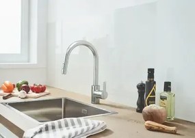 Grohe - Dřezová baterie s výsuvnou sprškou, supersteel