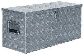 Hliníkový box 90,5 x 35 x 40 cm stříbrný 142940