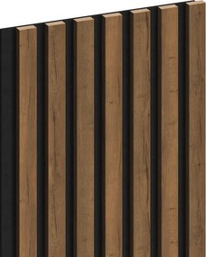 Mexen Lam-F akustické nástěnné lamely 275 x 31,5 cm, plsť 6 mm, Dub Mocca - S105-275317-2812-074