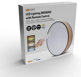 Solight LED osvětlení s dálkovým ovladačem Brownie, 48W, 3360lm, 40cm, změna chromatičnosti, stmívatelné
