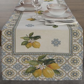 GOBELÍNOVÝ BĚHOUN NA STŮL LEMON 45X140 CM VZOROVANÝ