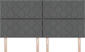 Čelo postele Tmavě šedá 180 cm textil 3337939